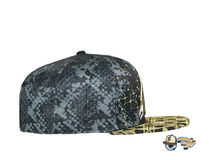 Celestial Serpent Black Fitted Cap by Grassroots | Strictly Fitteds
