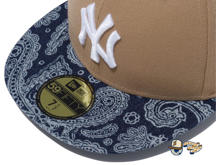 New York Yankees Denim Paisley 59Fifty Fitted Cap by MLB x New Era ...
