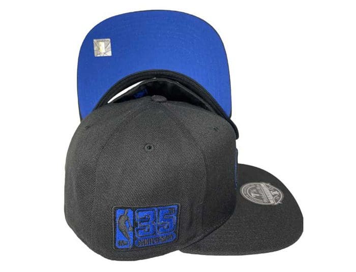Dallas Mavericks Black Eclipse 35th Anniversary Fitted Hat by NBA x Mitchell And Ness | Strictly ...