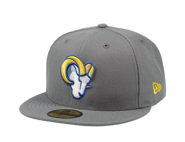 Los Angeles Rams Storm Grey Edition 59Fifty Fitted Hat by NFL x New Era ...
