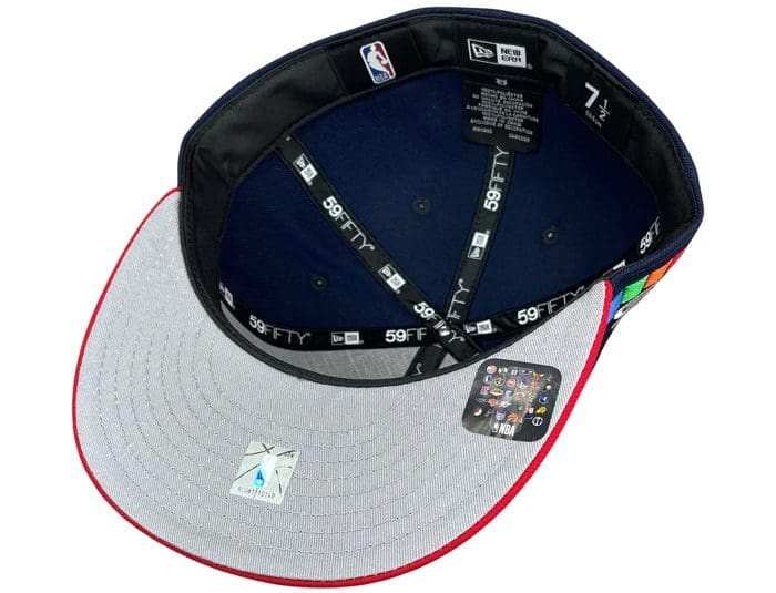 Philadelphia 76ers Spectrum Logo Navy Red 59Fifty Fitted Hat by NBA x ...