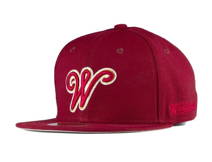 Worldwide Burgundy WSL Fitted Hat by Westside Love | Strictly Fitteds