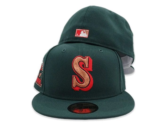 Seattle Mariners 30th Anniversary Dark Green Red 59Fifty Fitted Hat by ...