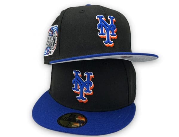 New York Mets 2000 Subway Series Black Blue 59Fifty Fitted Hat by MLB x ...