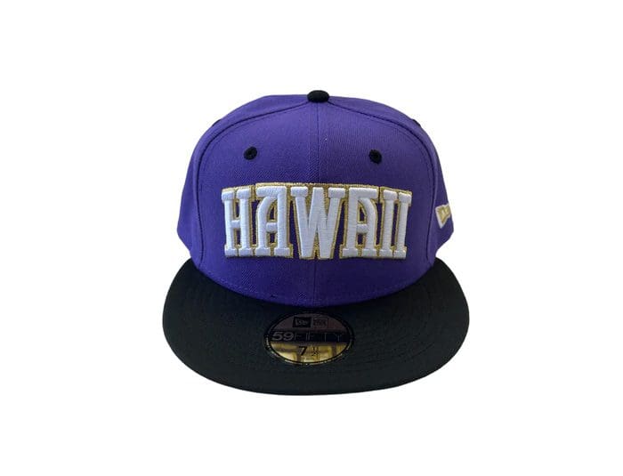 WESN Varsity Purple Black 59Fifty Fitted Hat by Fitted Hawaii x New Era ...