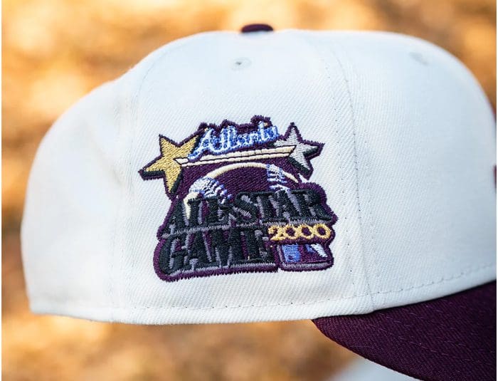 Atlanta Braves 2000 All-Star Game Off-White Burgundy 59Fifty Fitted Hat ...