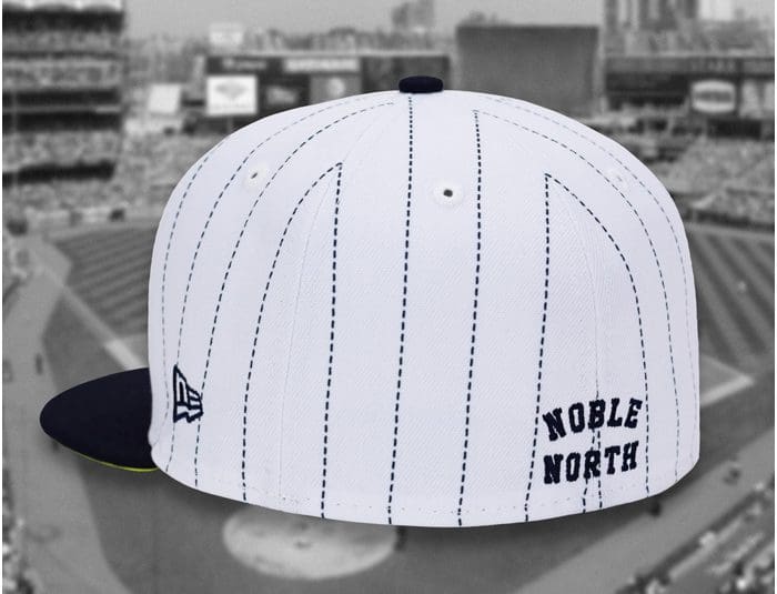 North Star White Navy Pinstripe 59Fifty Fitted Hat by Noble North x New ...