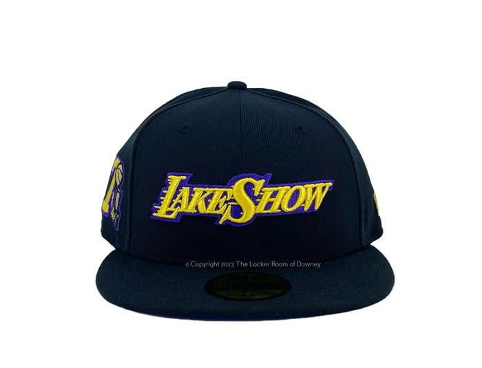 Los Angeles Lakers 17x Lakeshow Black 59Fifty Fitted Hat by NBA x New ...