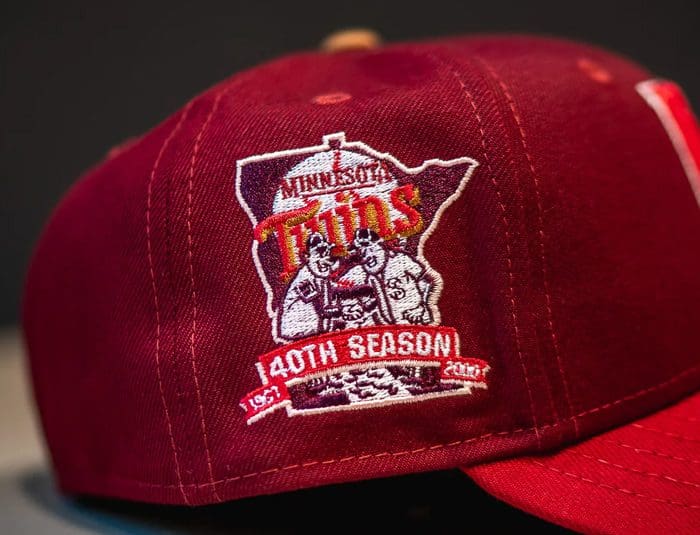 Minnesota Twins 40th Season Maroon Cardinal 59Fifty Fitted Hat by MLB x ...