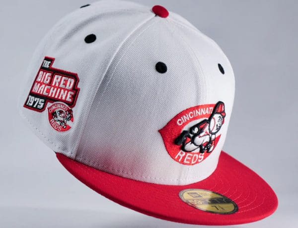 Cincinnati Reds Big Red Machine 1975 White Red 59Fifty Fitted Hat by ...