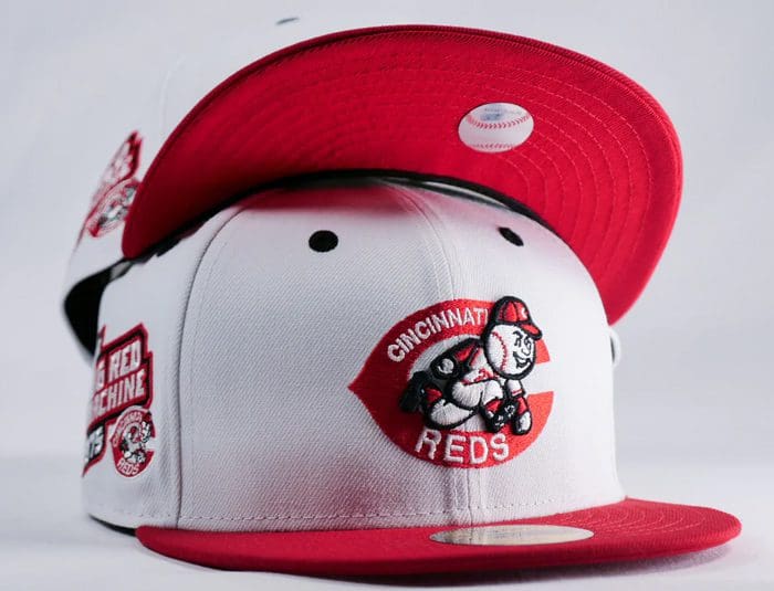 Cincinnati Reds Big Red Machine 1975 White Red 59Fifty Fitted Hat by ...