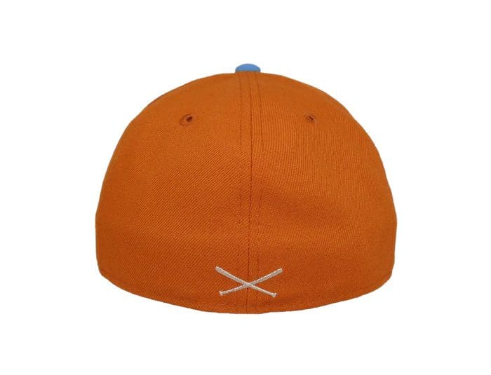 Crossed Bats Logo Orange Sky 59Fifty Fitted Hat by JustFitteds x New ...