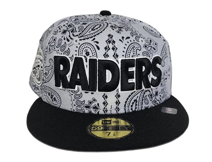 Las Vegas Raiders 1998 NFL Draft Gray Paisley 59Fifty Fitted Hat by NFL ...