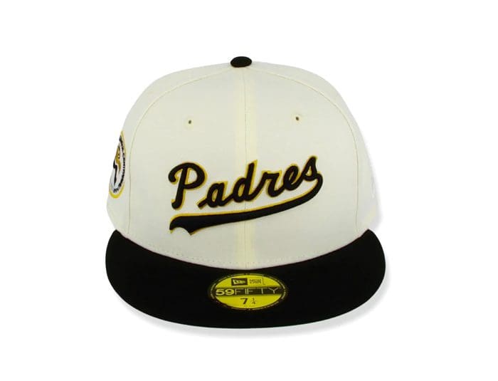 San Diego Padres Signature Script Black White 59Fifty Fitted Hat by MLB ...