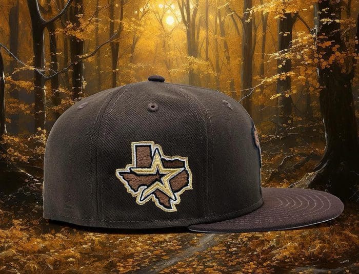 Sugar Land Space Cowboys Astros Side Patch Brown 59Fifty Fitted Hat by ...