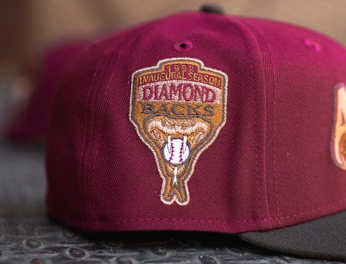 Arizona Diamondbacks 1998 Inaugural Burgundy Mocha 59Fifty Fitted Hat ...