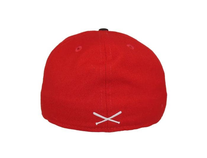 Crossed Bats Logo Black Red 59Fifty Fitted Hat by JustFitteds x New Era ...