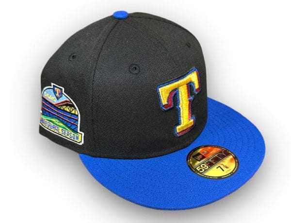 Texas Rangers 2020 Inaugural Black Blue 59Fifty Fitted Hat by MLB x New ...