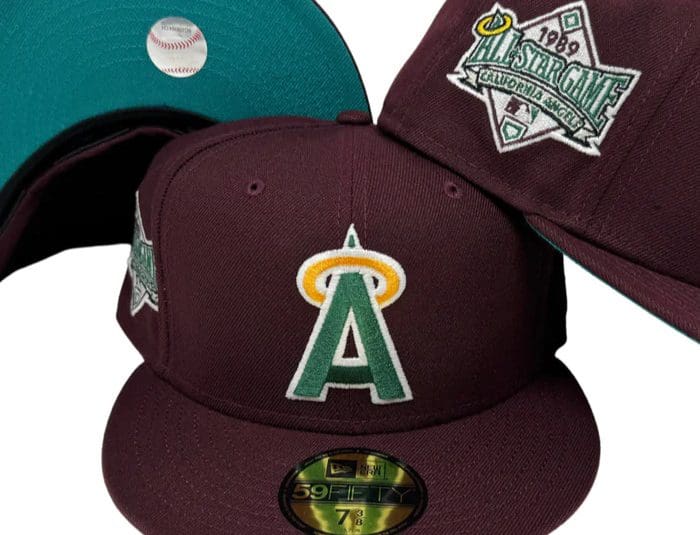 Anaheim Angels 1989 ASG Maroon 59Fifty Fitted Hat by MLB x New Era ...