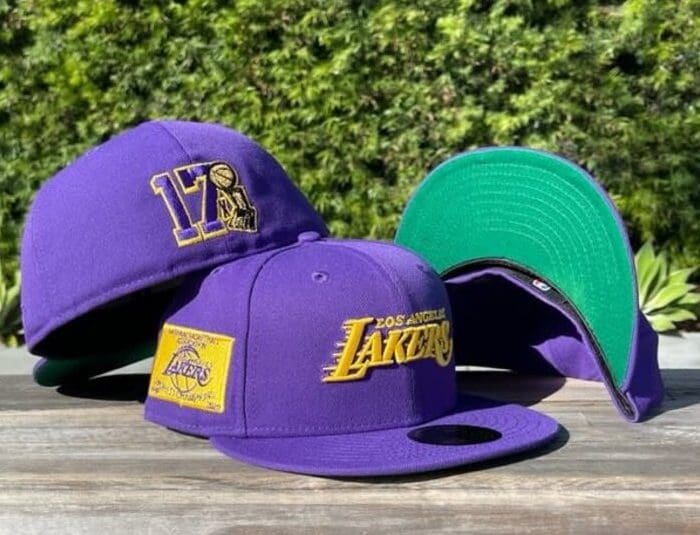 Los Angeles Lakers 17x Banner Purple 59Fifty Fitted Hat by NBA x New ...