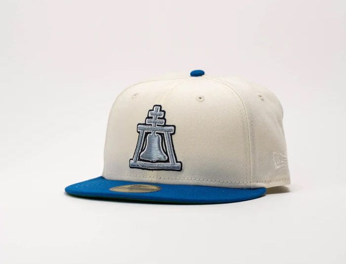 Raincross White Chrome Blue 59Fifty Fitted Hat by 1LoveIE x New Era ...