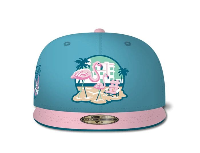 Beach Flamingos 59Fifty Fitted Hat by The Clink Room x New Era ...
