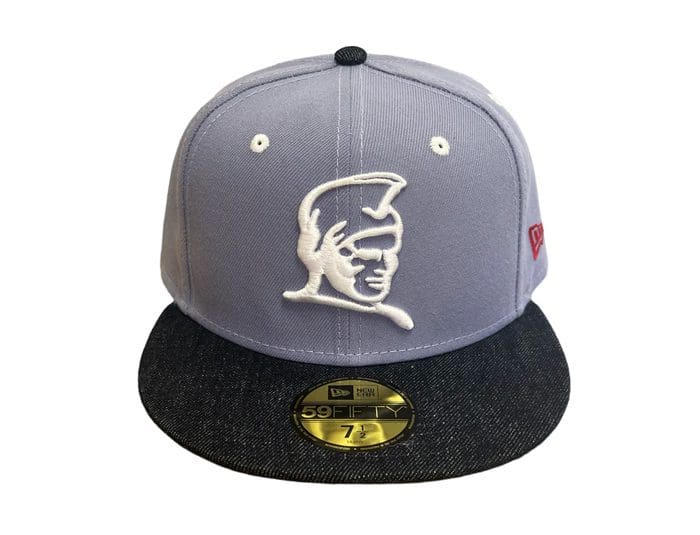 Kamehameha Lavender Denim 59Fifty Fitted Hat by Fitted Hawaii x New Era ...