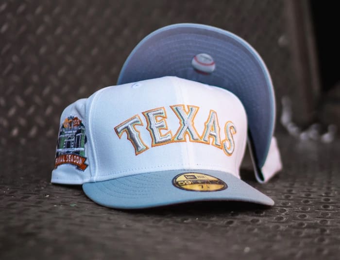 Texas Rangers Final Season White Light Seafoam 59Fifty Fitted Hat by ...