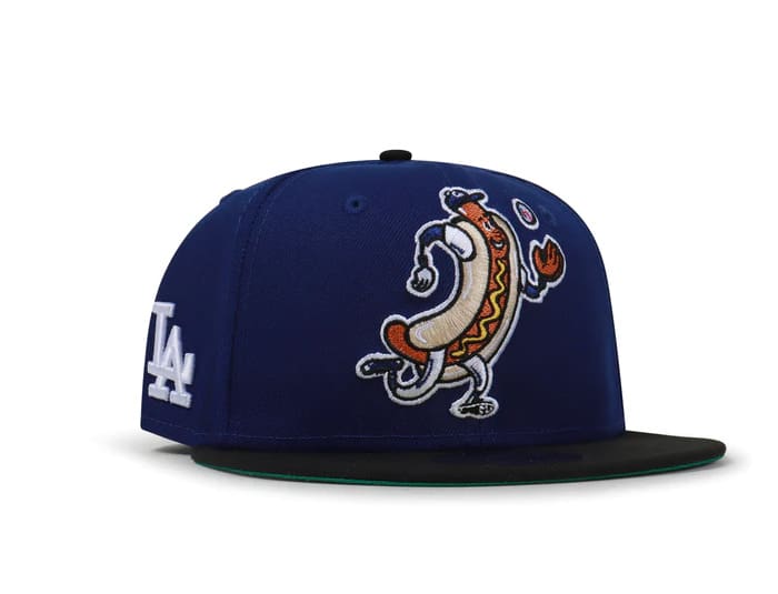 Los Angeles Dodgers Dog Mascot Blue Black 59Fifty Fitted Hat by MLB x ...