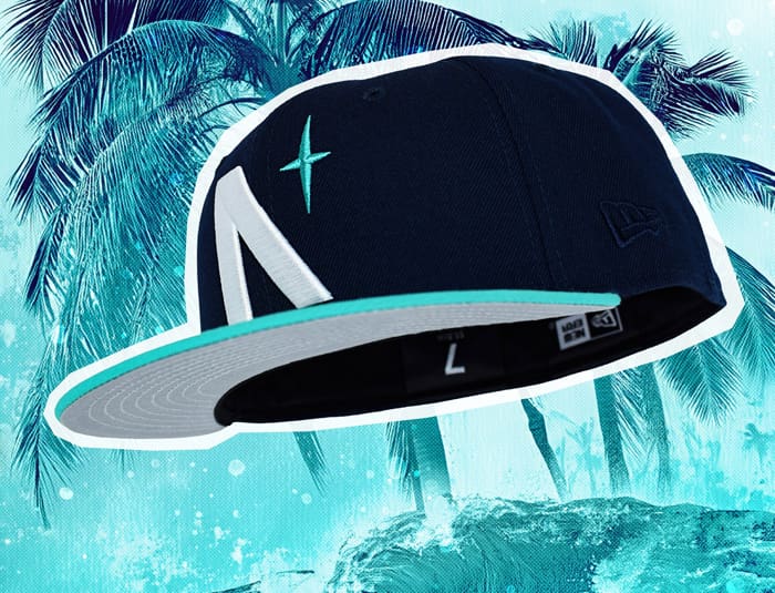North Star Oceanside Blue Teal 59Fifty Fitted Hat by Noble North x New ...