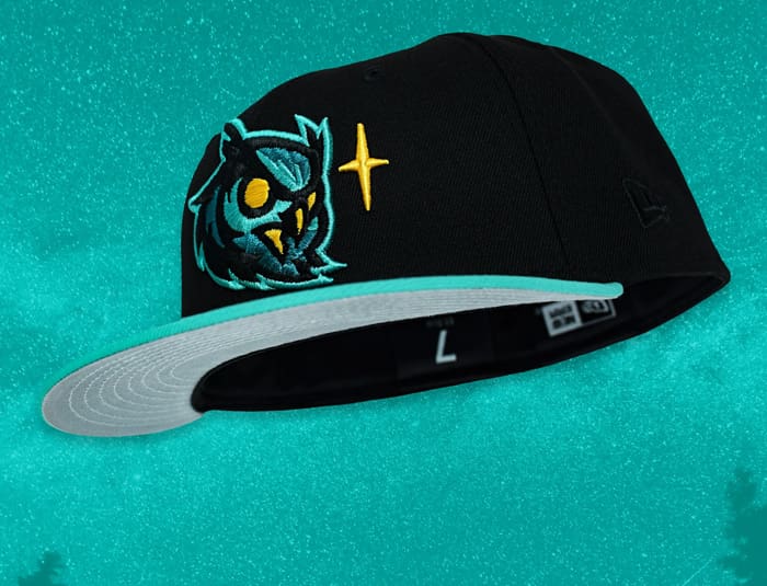 Great Horned Owl Black Teal 59Fifty Fitted Hat by Noble North x New Era ...