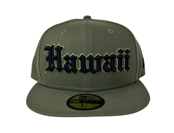 Hawaii Olive 59Fifty Fitted Hat by 808allday x New Era | Strictly Fitteds