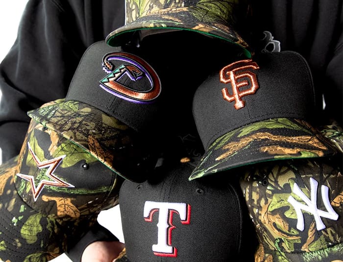 Hat Club Green Leaf Camo 59Fifty Fitted Hat Collection by MLB x New Era ...