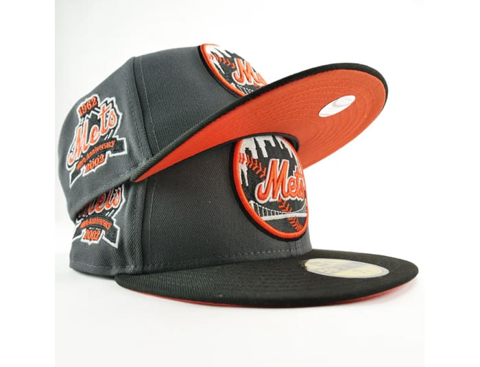 New York Mets Skyline Logo 40th Anniversary Graphite 59Fifty Fitted Hat ...