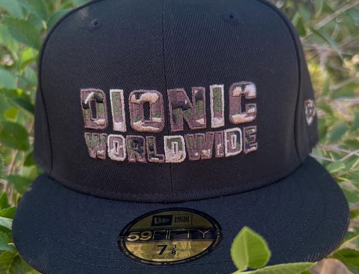 Camo Wordmark 59Fifty Fitted Hat by Dionic x New Era | Strictly Fitteds