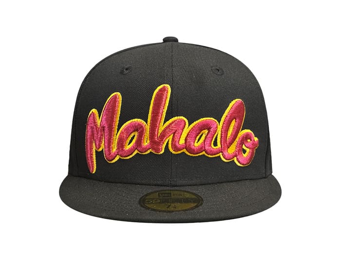 NHD26 Mahalo Black 59Fifty Fitted Hat by Fitted Hawaii x New Era ...