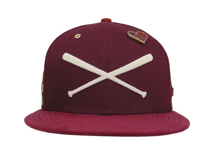 Crossed Bats Logo Valentine 2026 59Fifty Fitted Hat by JustFitteds x ...
